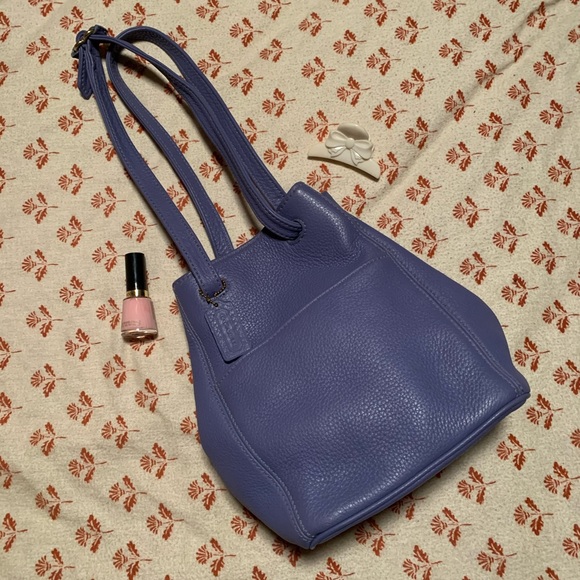 Coach | Bags | Vintage Coach Blue Leather Bucket Bag | Poshmark